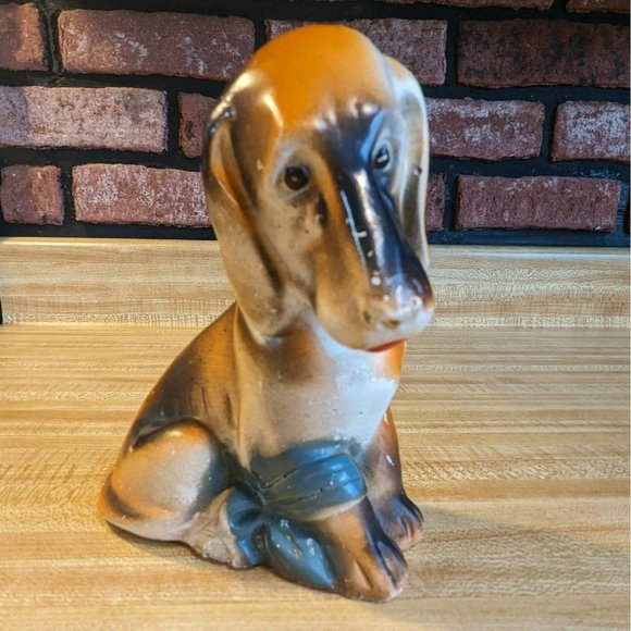 Art | Vintage Chalkware Dog Sculpture With Bandage | Poshmark